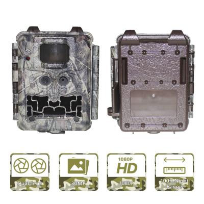 China 13MP Dual Lens Trail Camera 30m Night Vision 1080p HD 30MP Game Camera for sale