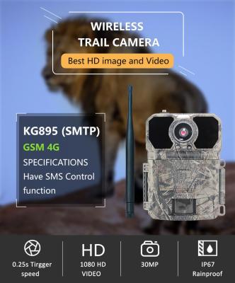 China Keepguard KG895SF 4G GSM MMS Trail Camera 30MP 1080P Wildlife Hunting Cam with 48 LEDs Night Vision for sale