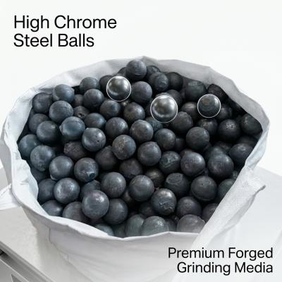 China Premium High Chrome Forged Steel Grinding Media Ball Iron Casting Bearing Balls for Ball Mill for Mining Machine Parts for sale