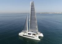 China Panoramic 55ft Sailboat Catamaran Sea Leisure Platform Spacious Flybridge Boats for sale
