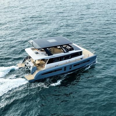 China 55ft Luxury Solar Hybrid Catamaran Silent Sailing Catamaran for sale