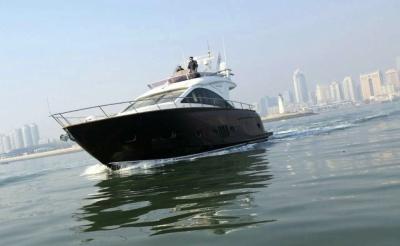 China 66ft FRP Motor Boat Monohull Yacht Aging Resistant International Maritime Safety Standards for sale