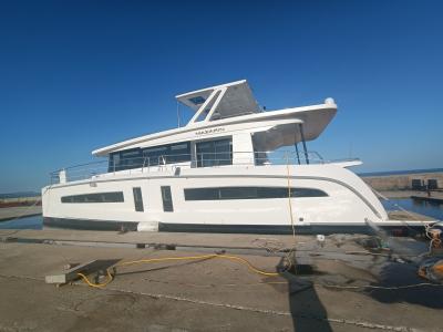 China 55ft Private Catamaran Sail Boat For Ocean Adventure Island Travel for sale