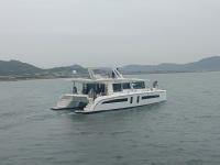 China Large Space Leisure Sailing Catamaran 55 Foot With Four Spacious Double Cabins for sale