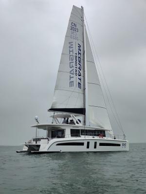 China Mazarin 55 Catamaran Sail Boat with Integrated Solar Panels, 16.76m Length and Four Cabins for Luxury Sailing for sale