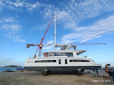 China Mazarin 55ft Panoramic Ocean Retreat Catamaran Sail Boat with Fiberglass Hull for sale