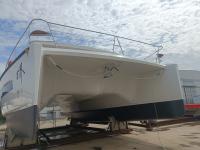China Streamlined Mazarin Motor Catamaran Diesel Powered 55ft Long Distance Cruising Yacht for sale