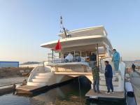 China Sea Trips Diesel Motor Catamaran 55ft Long Distance Cruise Yacht for sale