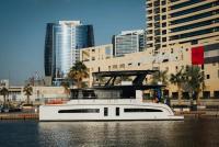 China Mazarin 55ft Motor Catamaran Long Endurance Panoramic Lighting Diesel Catamaran Yacht for sale