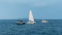China Intelligent Control Catamaran Electric Boat 55ft Business Hospitality Yacht for sale