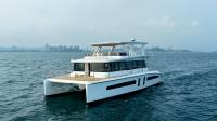 China Mazarin 55ft Motor Catamaran Top Speed 15 Knots Large Space Family Catamaran for sale