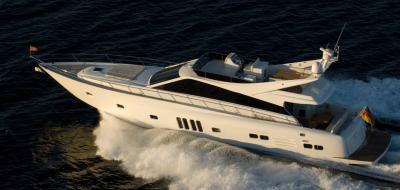 China 23.95m Length Overall Motor Monohull Fiberglass Craftsmanship Ocean Cruising Yacht for sale