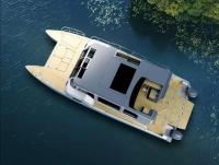 China Neuland 37 CE-B certified motor catamaran with fiberglass construction and 11.5 m length for sale