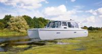China Neuland 37 CE-B certified motor catamaran with fiberglass construction and 11.5 m length for sale