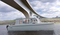 China Neuland 37 CE-B certified motor catamaran with fiberglass construction and 11.5 m length for sale