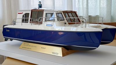China 37ft Motor Catamaran with CFD-optimized hull design offering exceptional fuel economy and directional stability for sale