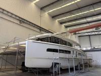 China 55ft Fiberglass Sailing Catamaran with Flybridge for Ocean Cruising and Yacht Charter for sale