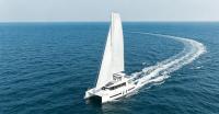 China 55ft Fiberglass Sailing Catamaran with Flybridge for Ocean Cruising and Yacht Charter for sale