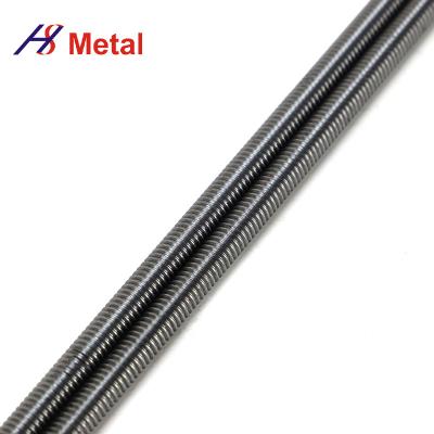 China Pure Molybdenum Bolts Threaded Rods M5 M10 M20 Moly Round Bar High Temperature Fasteners for sale