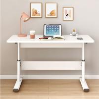 China Manual Height Adjustable Office Furniture Black White Wooden Standing Desk for Workshop for sale