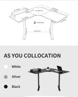 China L Shape Home Office Desk Corner Standing Desk Metal Iron Waterproof Eco-friendly Partical Board for sale