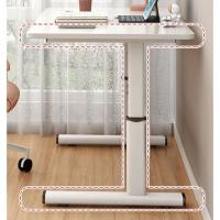 China Manual Height Adjustable Office Furniture Black White Wooden Standing Desk for Workshop for sale
