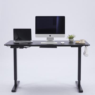 China Black School Student Study Desk Gym Height Adjustable Electric Table with Dual Motors for sale