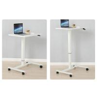 China School Office Furniture Modern Design White Wooden Pneumatic Height Desk with Wheels for sale