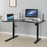 China 2 Stage Anti-Collision Electric Height Adjustable L-Shaped Lift Desk for Work Study for sale