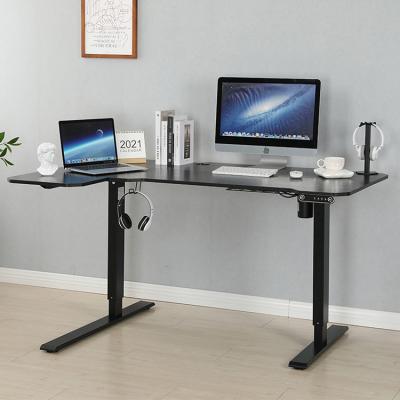 China 2 Stage Anti-Collision Electric Height Adjustable L-Shaped Lift Desk for Work Study for sale