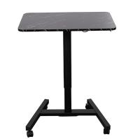 China Modern Black Wood Grain Pneumatic Executive Director Height Adjustable Desk Furniture for sale