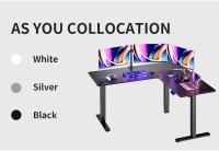 China Ergonomic Electric L Shaped Standing Desk With Dual Motor Memory Setting Operation Panel for sale