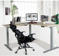 China Ergonomic Electric L Shaped Standing Desk With Dual Motor Memory Setting Operation Panel for sale