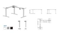 China Ergonomic Electric L Shaped Standing Desk With Dual Motor Memory Setting Operation Panel for sale