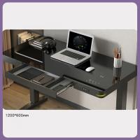 China 100 V/Hz Glass Mobile Electric Height Adjustable Computer Desk for Modern Office for sale