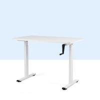 China Height Adjustable Custom Manual Mechanical Sit Standing Desk with SPCC Steel Frame for sale