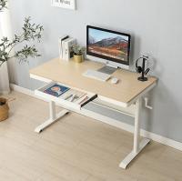 China Wooden Standing Table Manual Height Adjustable Commercial Desk for Luxury Home Office for sale