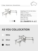 China Metal Type Iron Electric L Shape Standing Desk Frame for Height Adjustable Workstation for sale