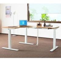 China Ultra-Strong Triple Motor Wooden L Shaped Standing Corner Desk for Suppliers' Products for sale