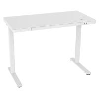 China Modern Electric Height Adjustable Desk for Home Office 710 mm Small Glass Computer Stand for sale