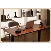 China Electric Sit Stand Up Desk Adjustable Metal Frame Brown 710 mm Height Office Furniture for sale