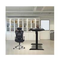 China Electric Lift Up Coffee Table for Home Office Adjustable Height Black Metal 0.98mm/s for sale
