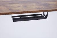 China 710mm Dual Motor Brown Wooden Electric Desktop Top Lifting Desk for Ergonomic Home Office for sale