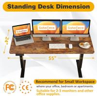 China Anti-collision System Wooden Electric Height Adjustable Desk with Dual Motor 1200mm Length for sale