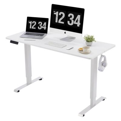 China Standing Desk with Dual Motor Electric Height Adjustment and White Wooden Coffee Table for sale