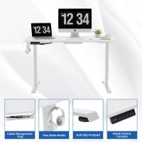 China Standing Desk with Dual Motor Electric Height Adjustment and White Wooden Coffee Table for sale