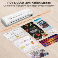 China ABS Fire Proof Materials 2 Min Warm Up Business Card Paper Photo Cold Hot A4 Laminator for sale