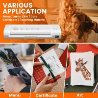 China ABS Fire Proof Materials 2 Min Warm Up Business Card Paper Photo Cold Hot A4 Laminator for sale
