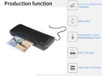 China Professional Thermal Lamination Machine for A4 Paper Size Quick Warm-Up A4 Laminator for sale