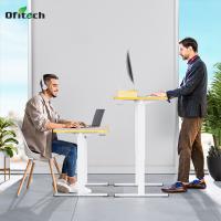 China Custom Walnut Wood Grain Electric Height Adjustable Lifting Desk for Office Furniture for sale
